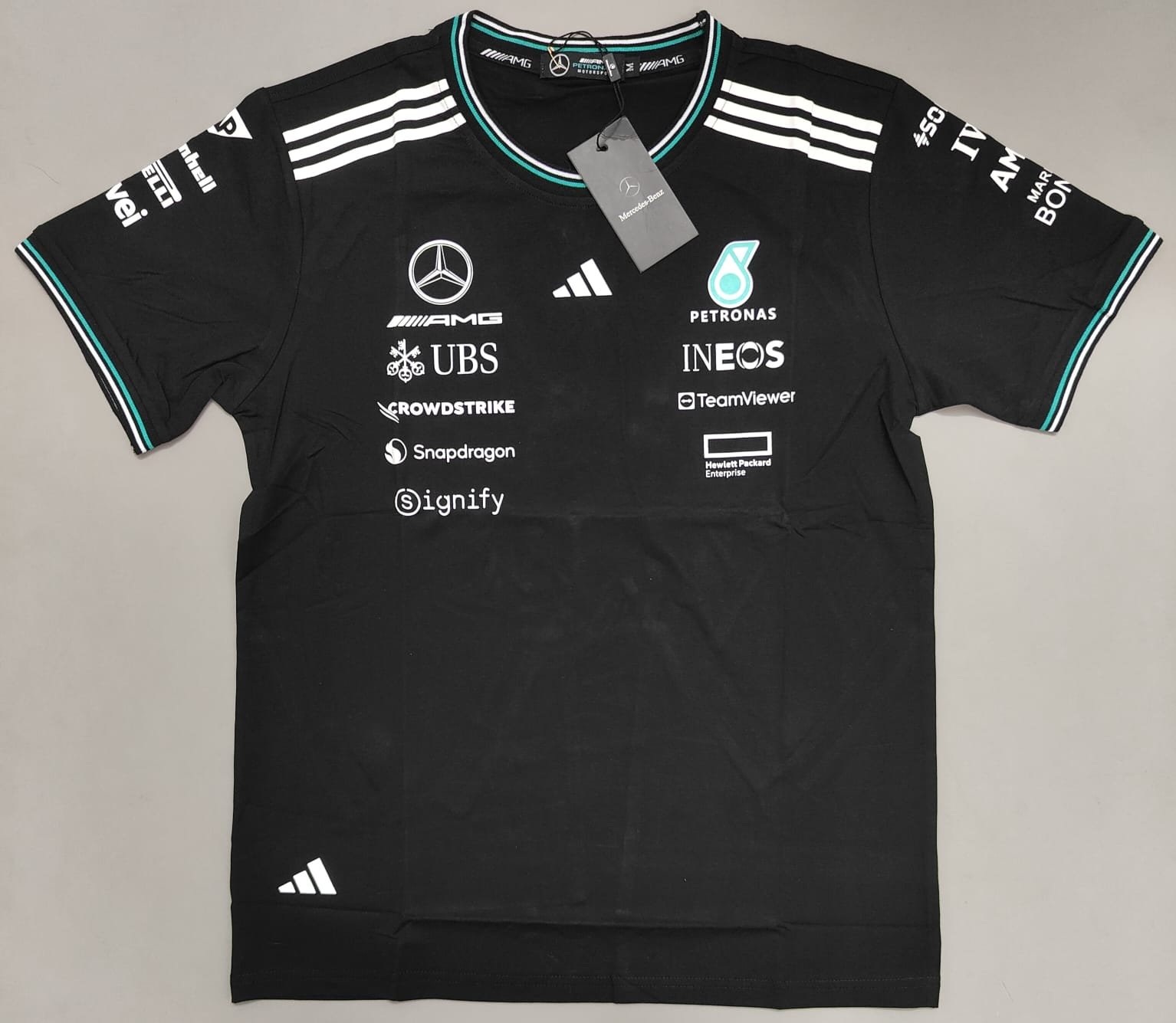 MERCEDES-AMG PETRONAS TEAM DRIVER F1 T-SHIRT - BLACK - THE AURAX